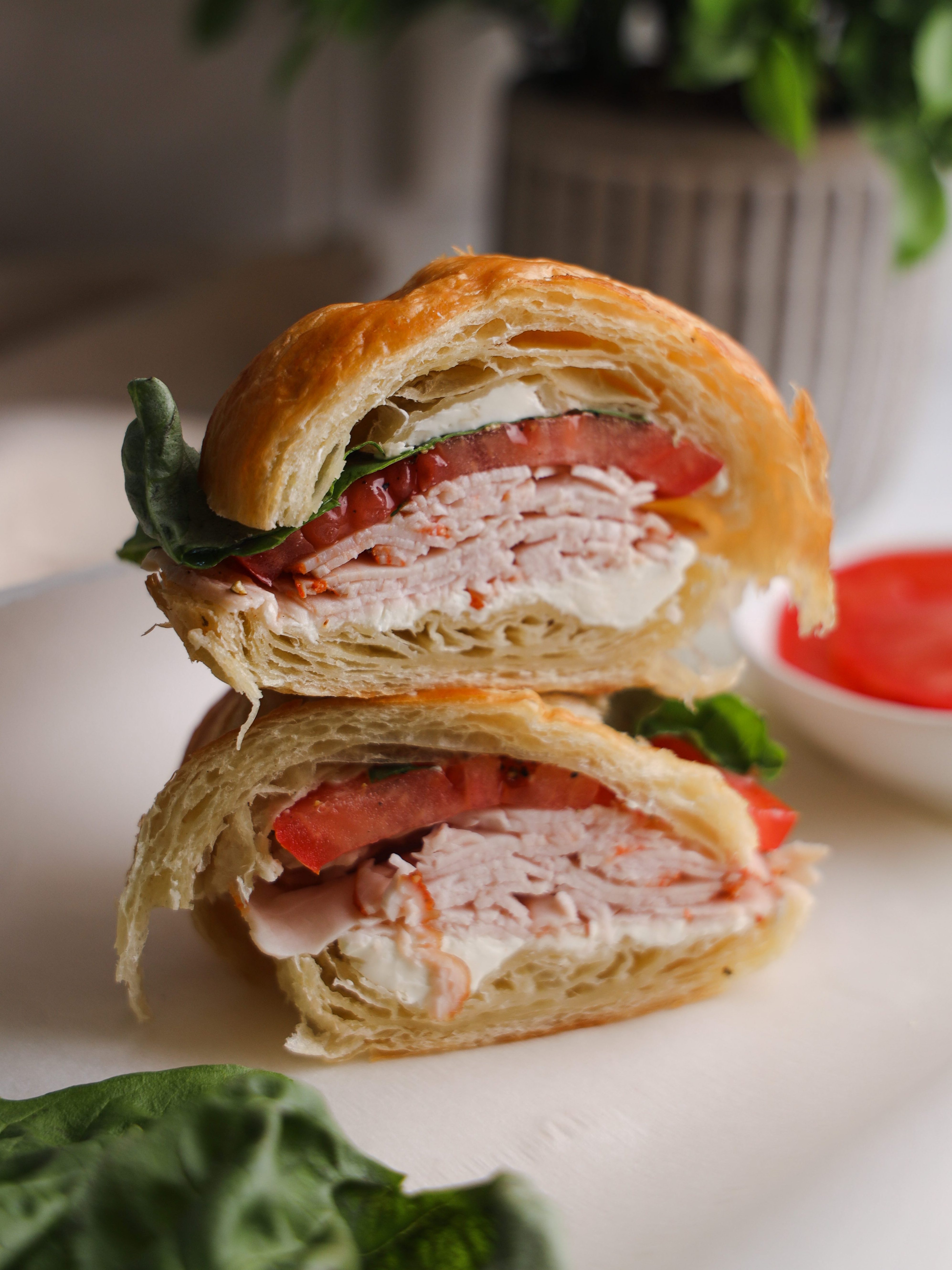 Quick & Easy Summer Turkey Croissant Sandwich - CookWithCi