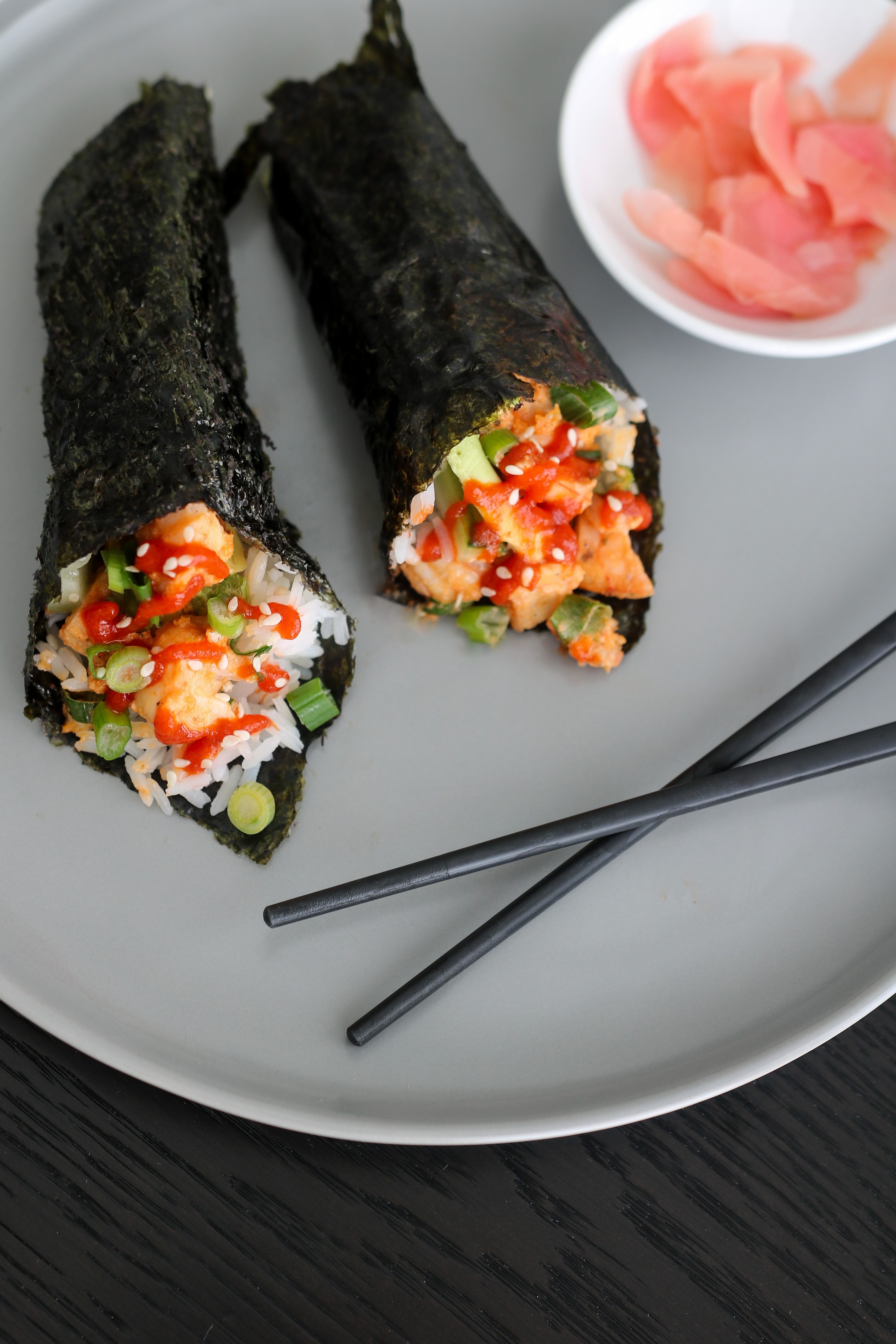 Easy Spicy Shrimp Hand Rolls - CookWithCi