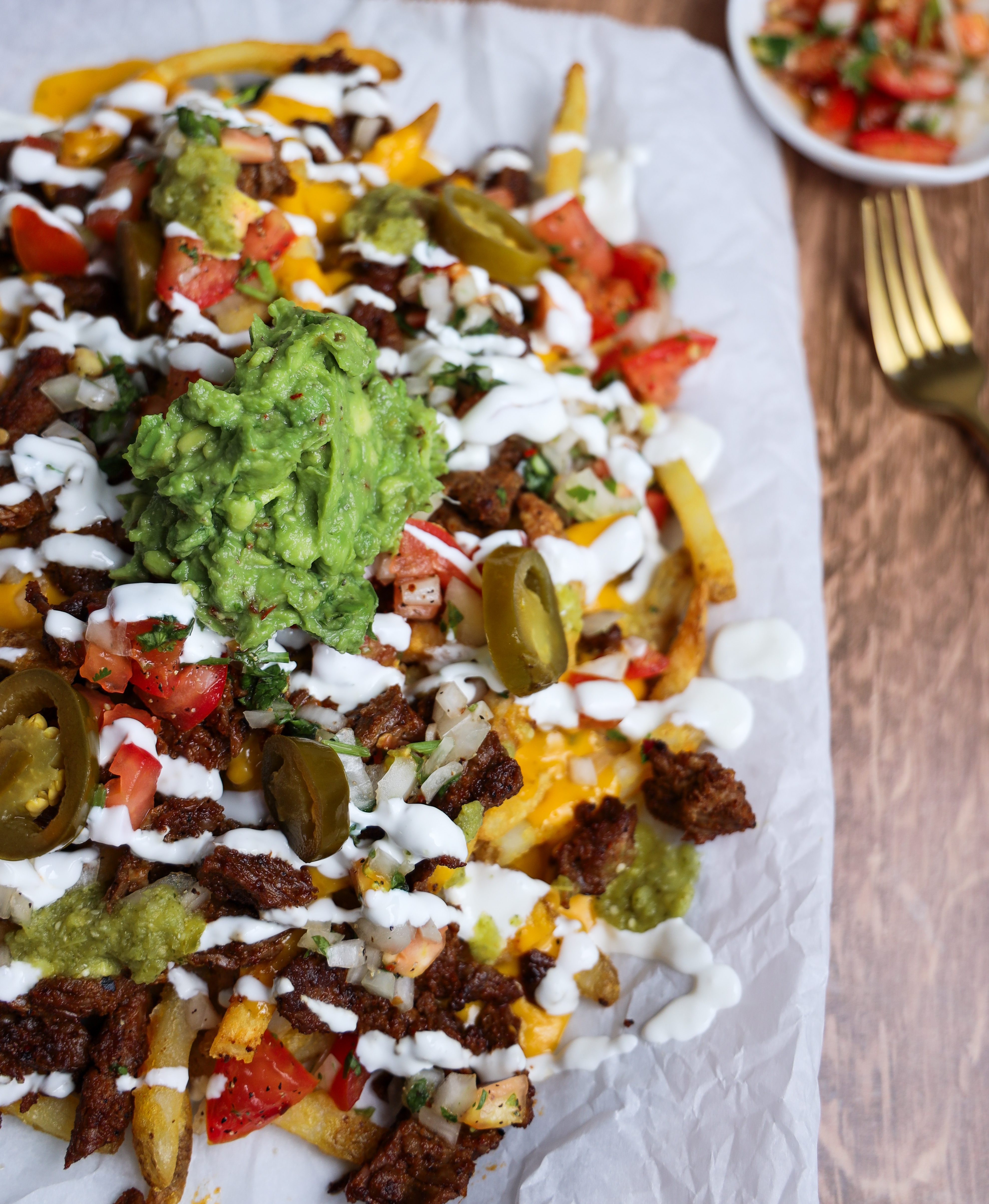 Easy Loaded Steak Fries - CookWithCi